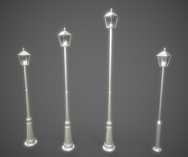 ArtStation - PBR Outdoor Street lamp post | Game Assets