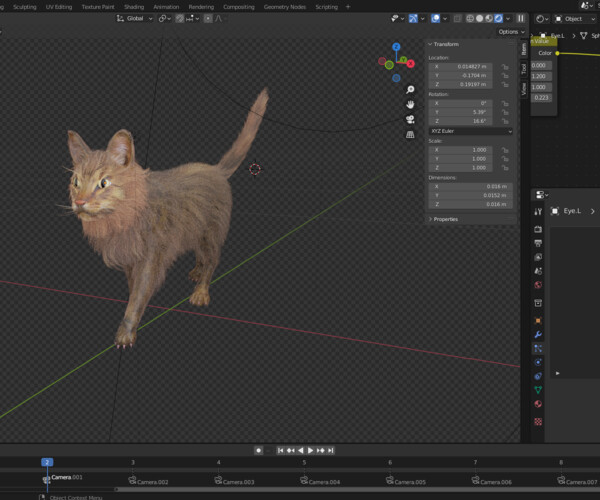 ArtStation - Fur Cat Grey Rigged and Animated | Game Assets