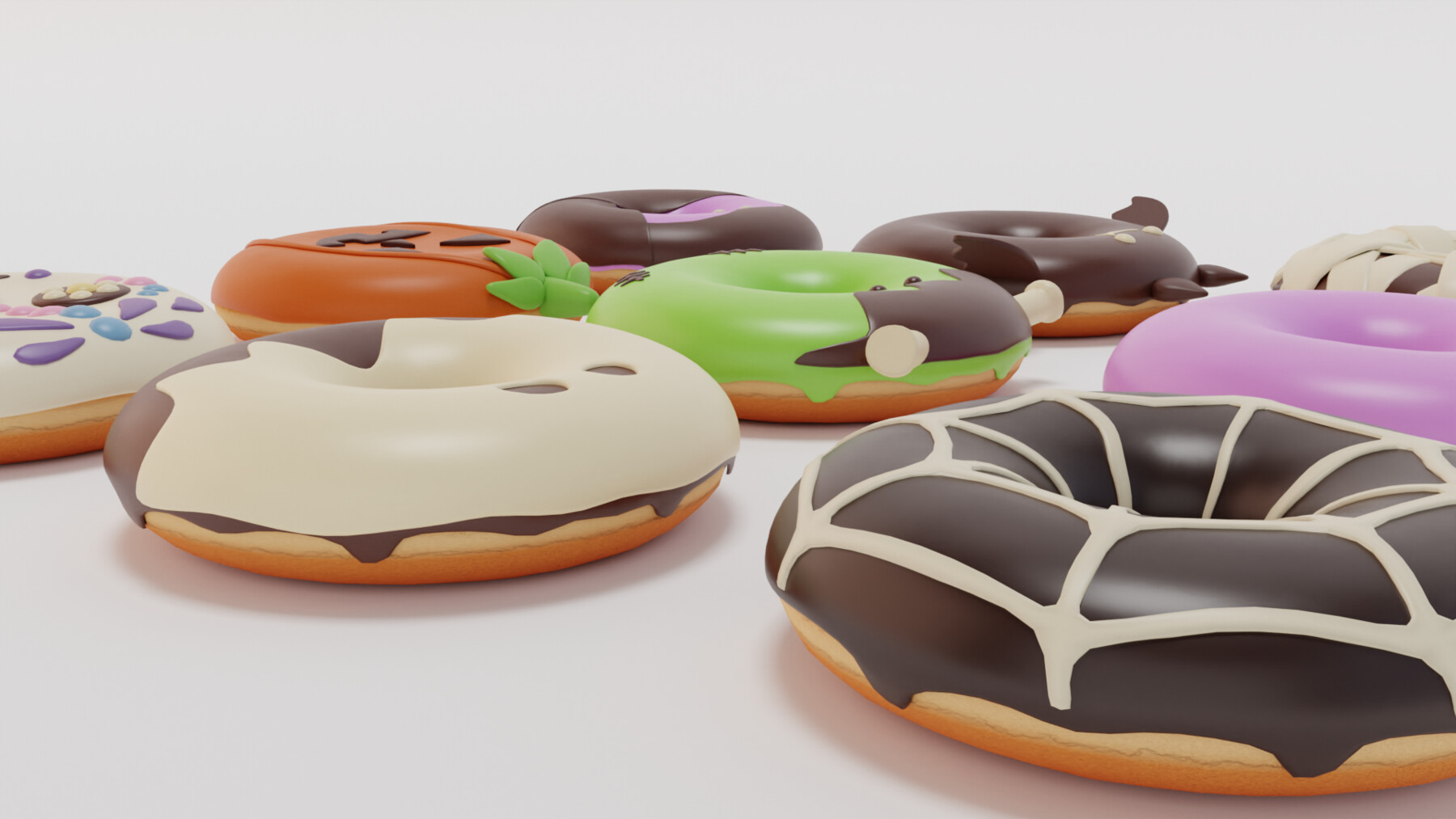 ArtStation - Halloween Donuts | Game Assets