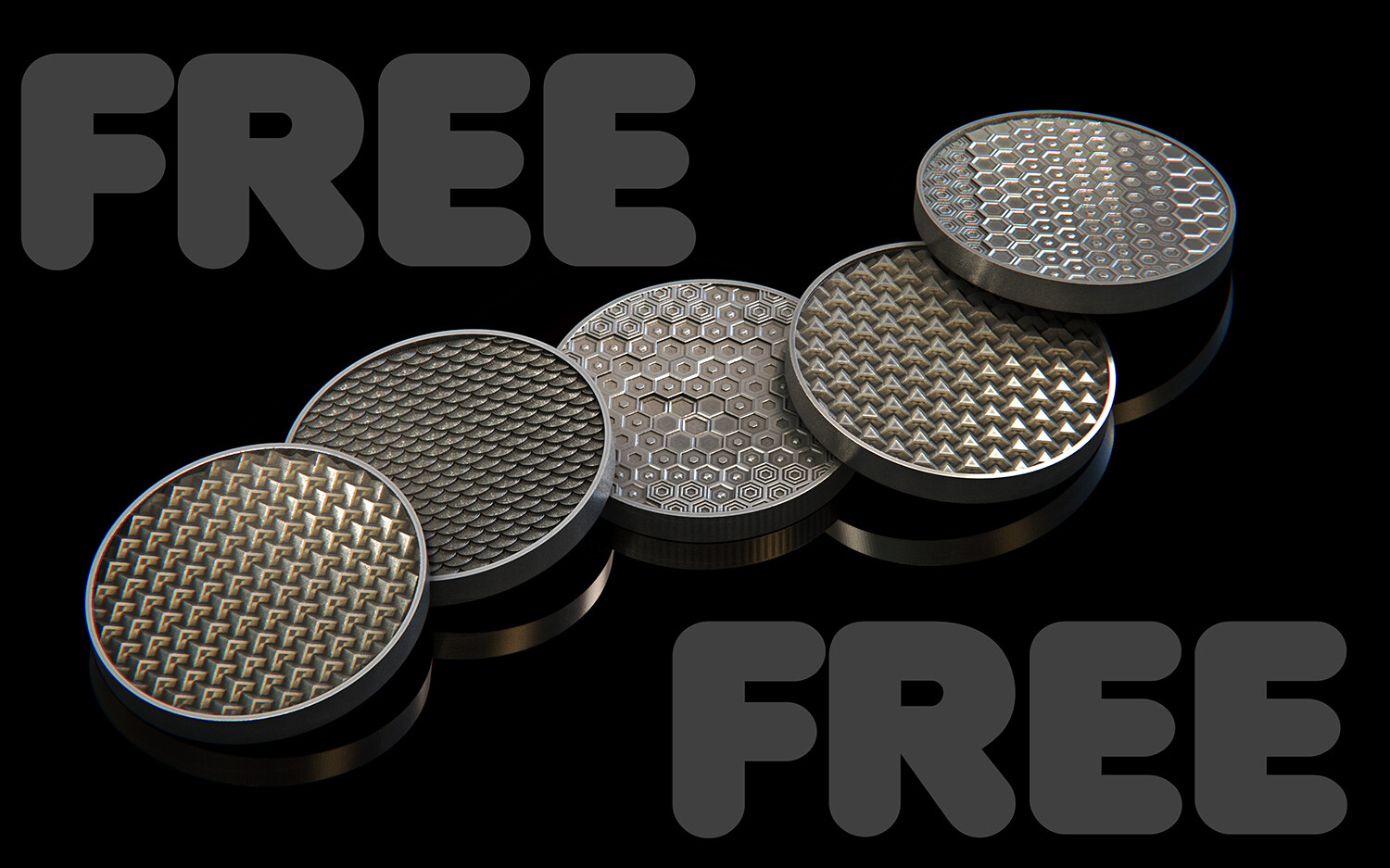 ArtStation - Fibre Laser Coins - Free set | Resources