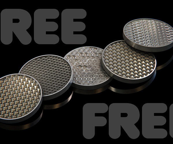ArtStation - Fibre Laser Coins - Free set | Resources