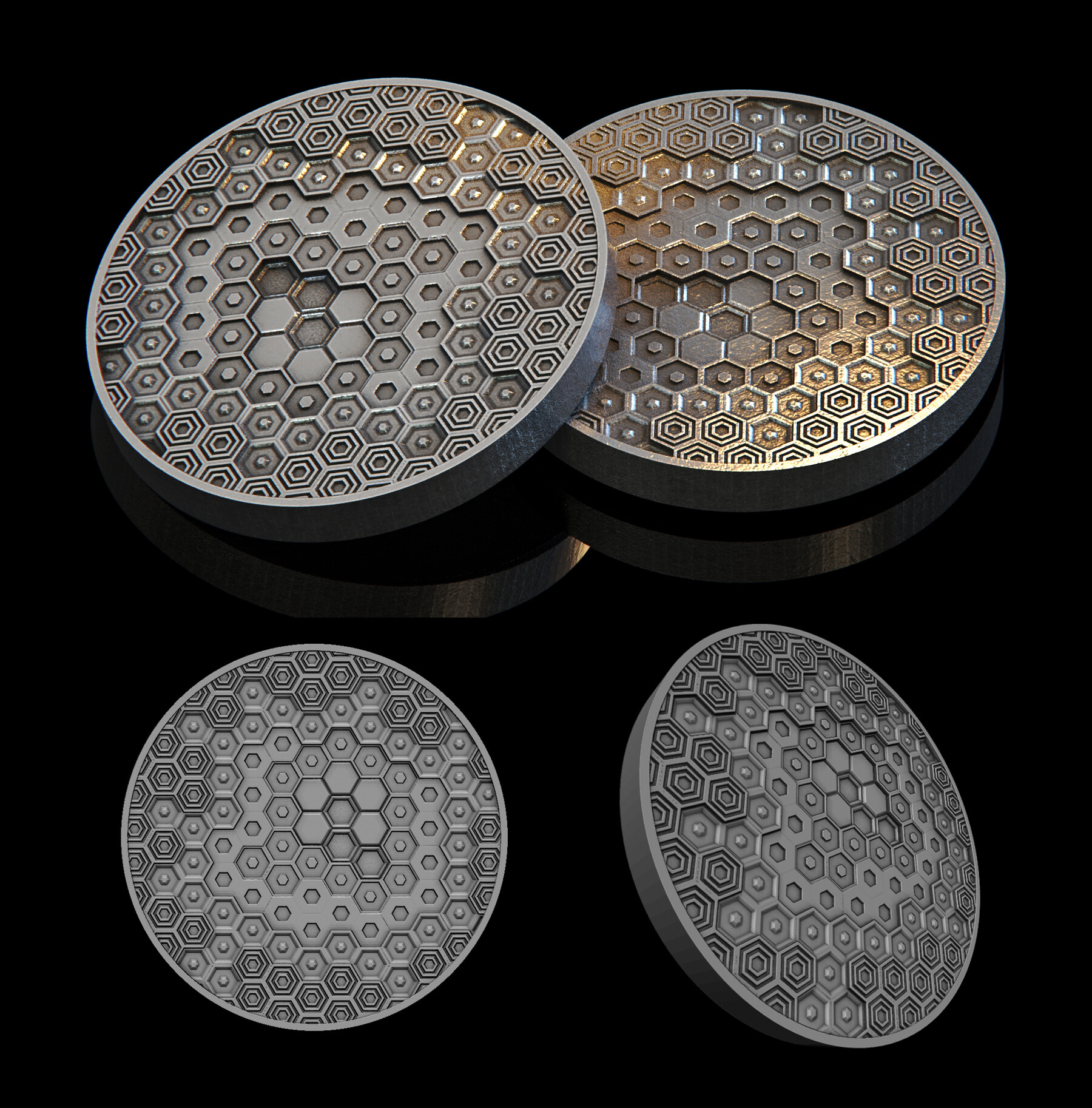 ArtStation - Fibre Laser Coins - Free set | Resources