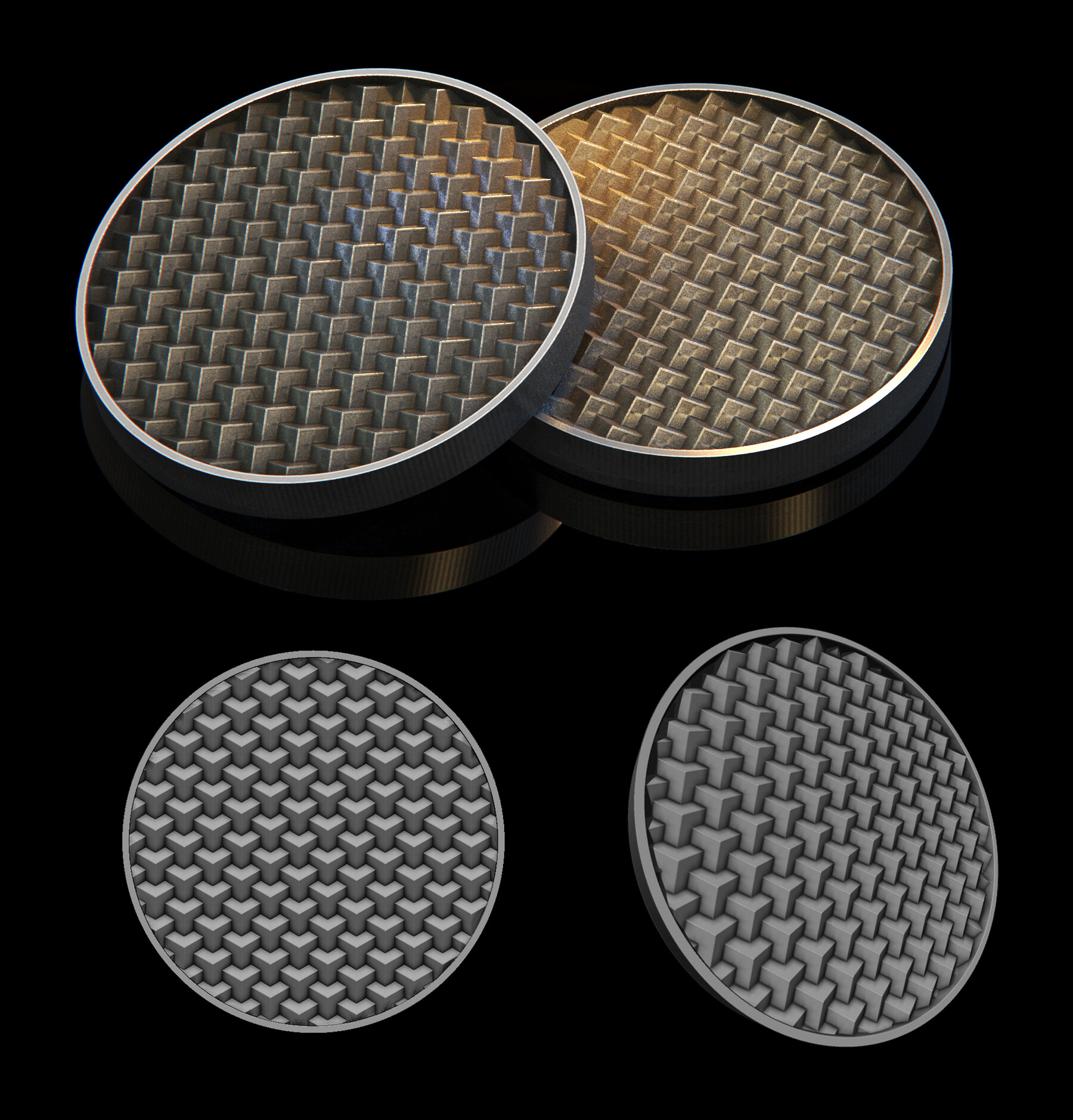 ArtStation - Fibre Laser Coins - Free set | Resources