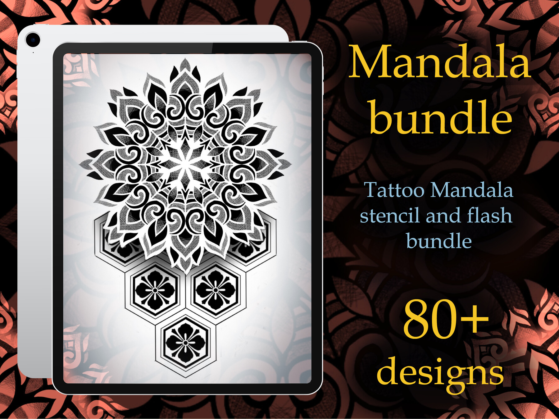 ArtStation - Procreate Mandala bundle | Procreate stamps | Tattoo flash ...