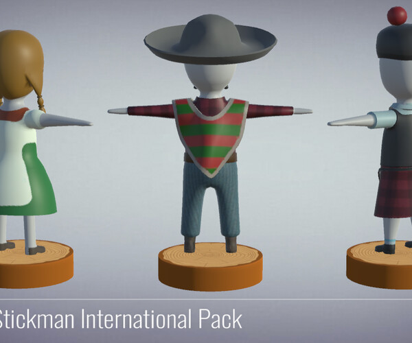 ArtStation - International Stickman Pack - Hypercasuel 3D | Game Assets