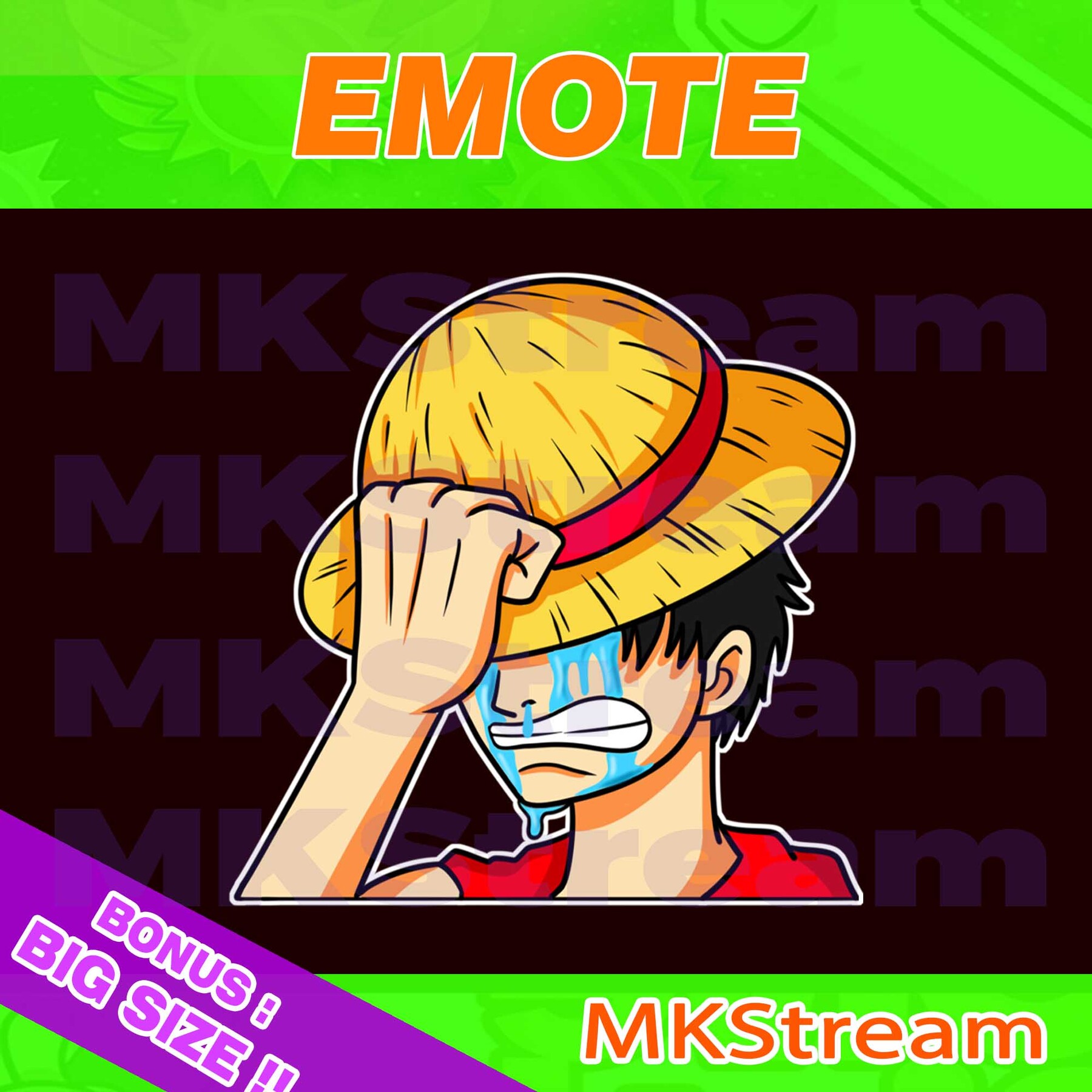 ArtStation - Twitch emotes luffy cry sad | Artworks
