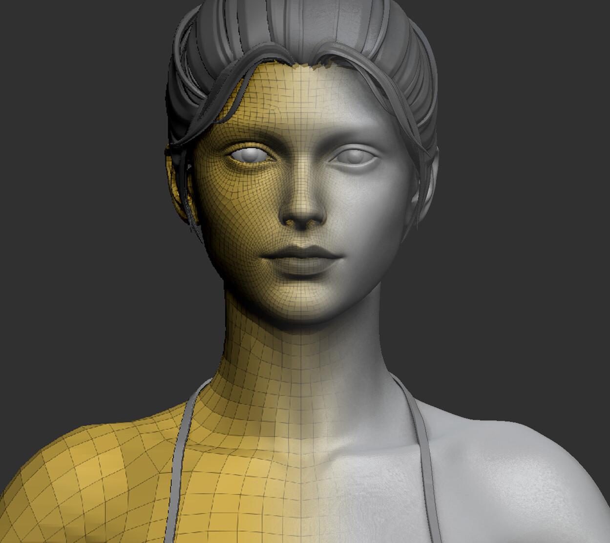ArtStation - Caucasian Realistic character woman highpoly mesh anatomy girl hair bar young ...