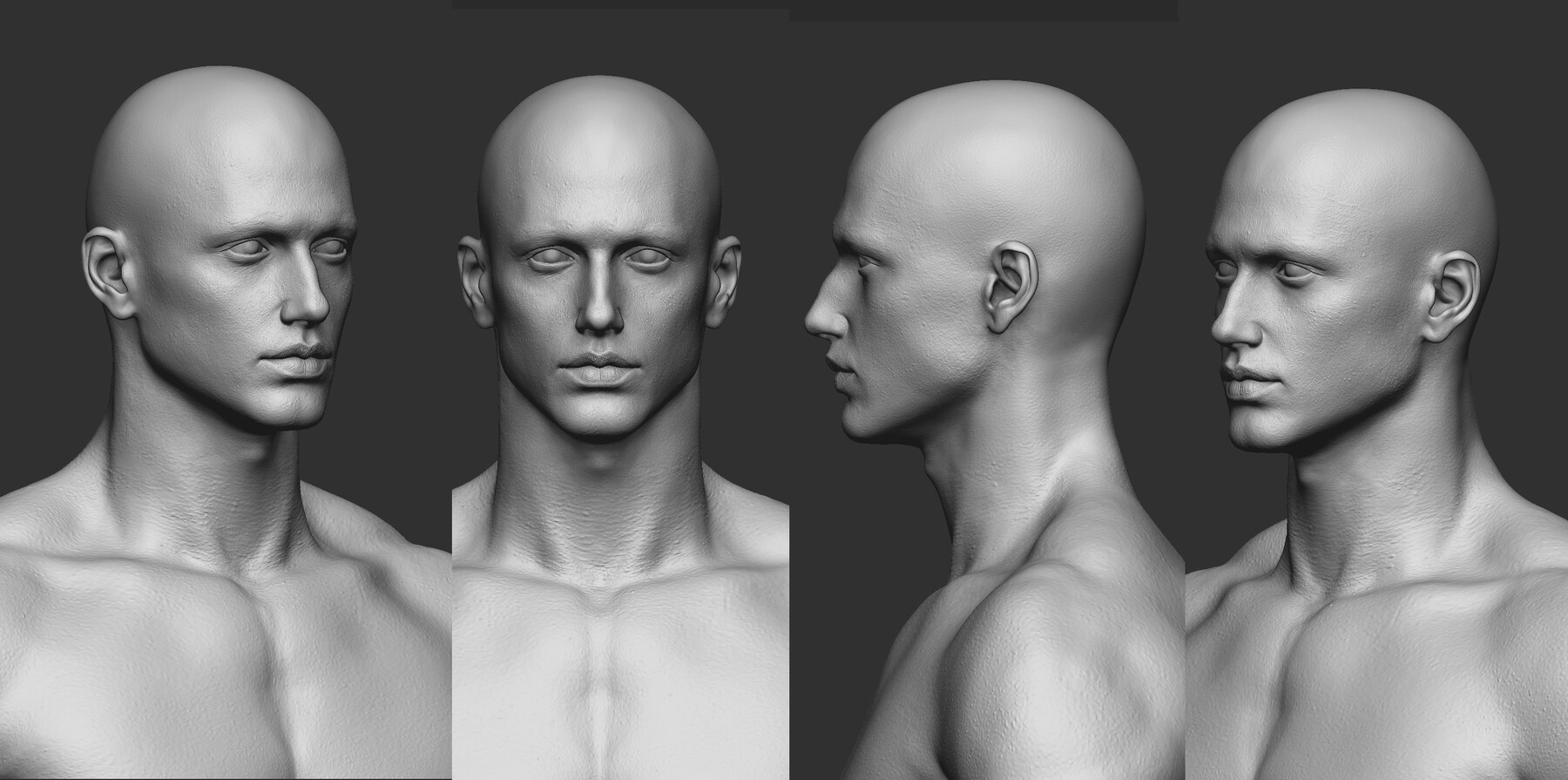 ArtStation - Caucasian Realistic character man highpoly mesh anatomy ...