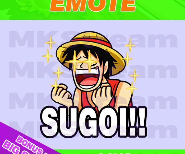 ArtStation - Twitch emotes luffy excited sugoi | Artworks