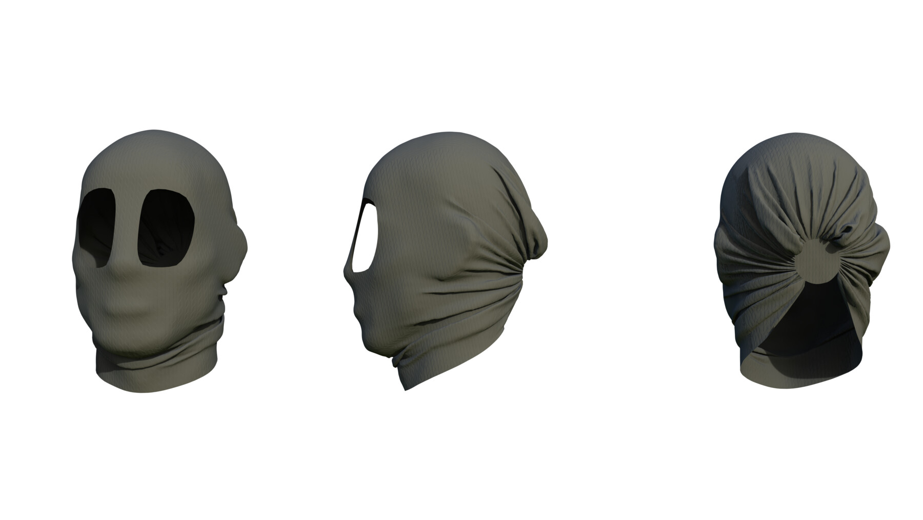 ArtStation - Face Mask Low Poly With UV Vol 2 | Game Assets