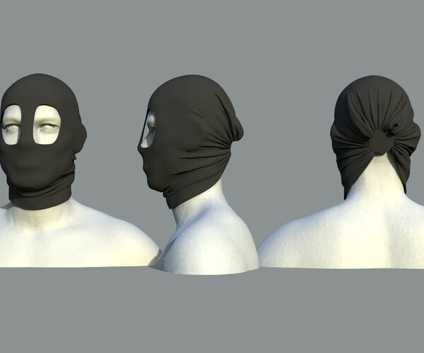 ArtStation - Face Mask Low Poly With UV Vol 2 | Game Assets