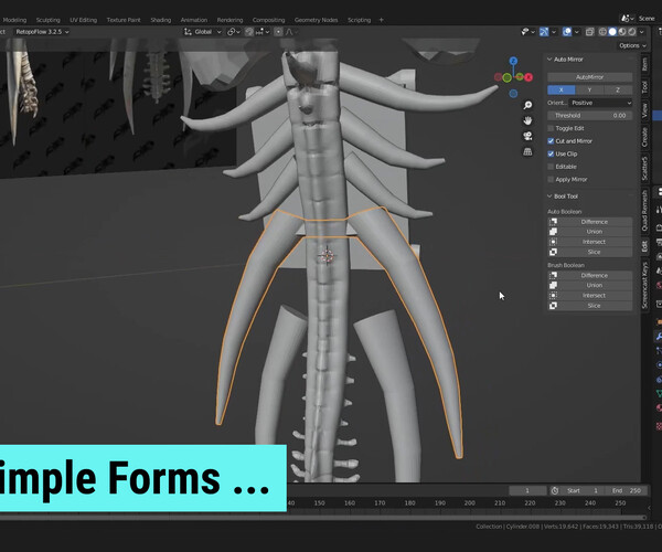 ArtStation - Blender 3D Modeling & Sculpting the Boneshield - Full Video - Tutorial - Alpha ...