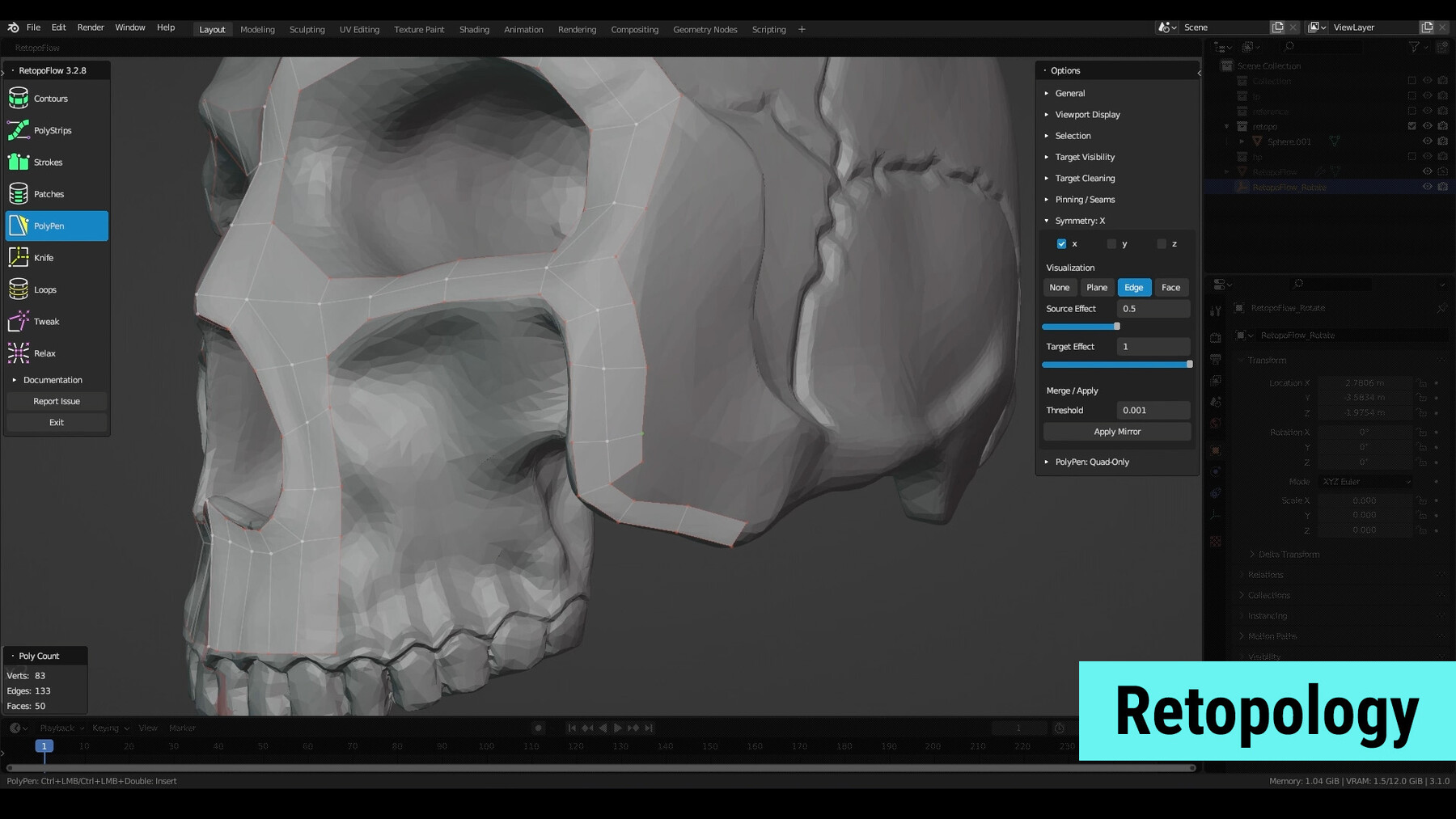 ArtStation - Blender 3D Modeling & Sculpting the Boneshield - Full Video - Tutorial - Alpha ...