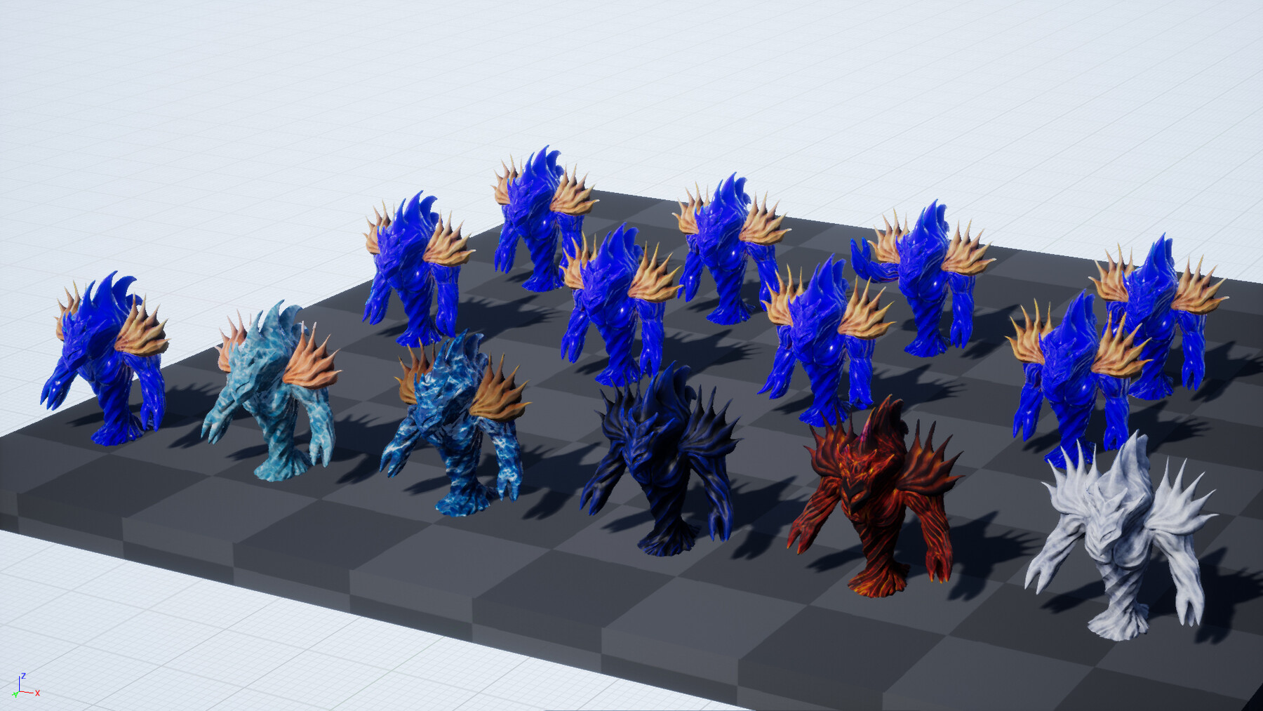 ArtStation - Low-poly model of the character Water Elemental | Game Assets