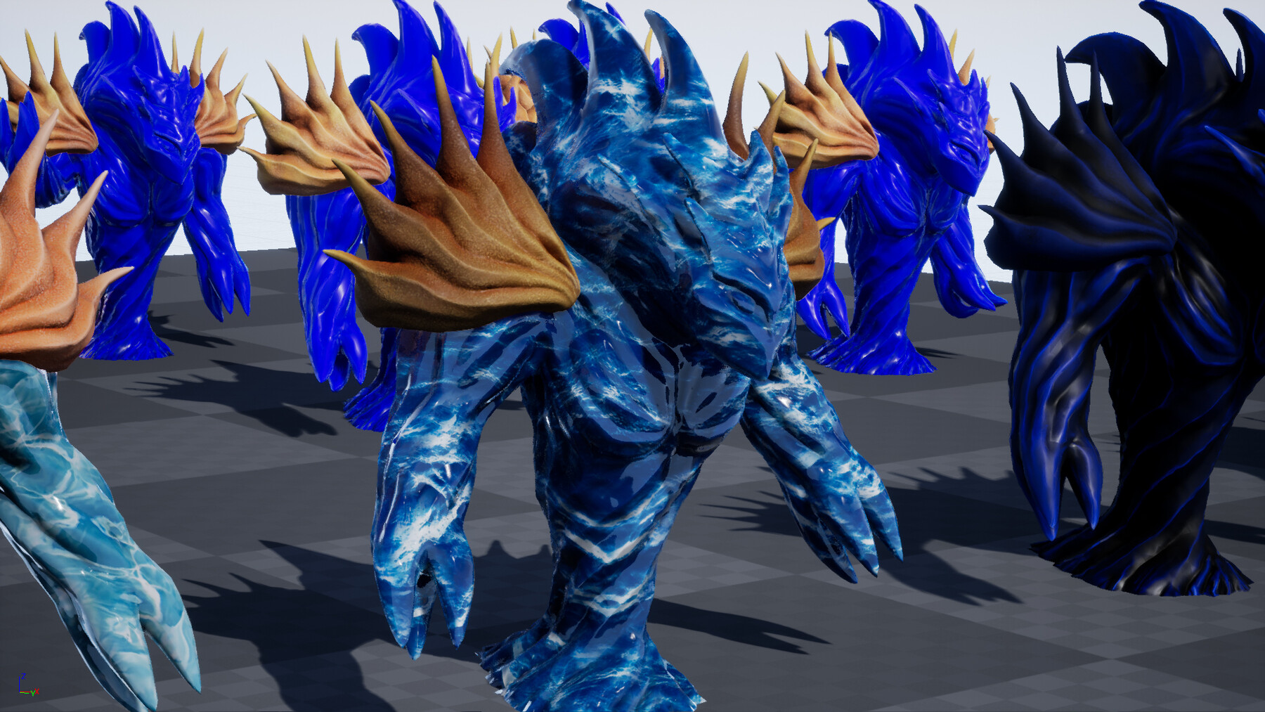 ArtStation - Low-poly model of the character Water Elemental | Game Assets