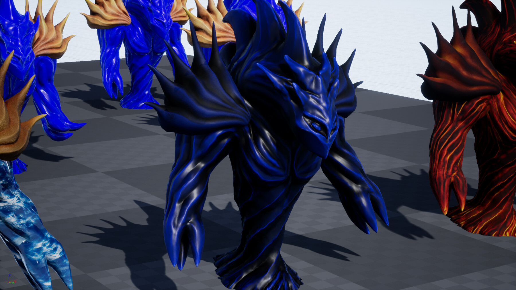 ArtStation - Low-poly model of the character Water Elemental | Game Assets