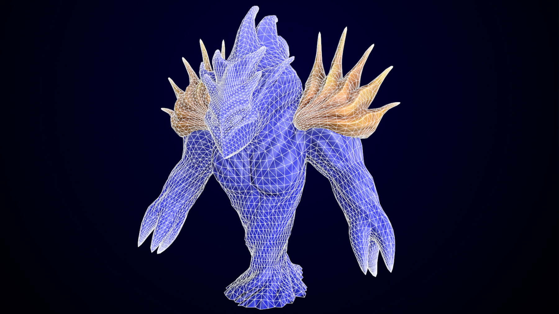 ArtStation - Low-poly model of the character Water Elemental | Game Assets