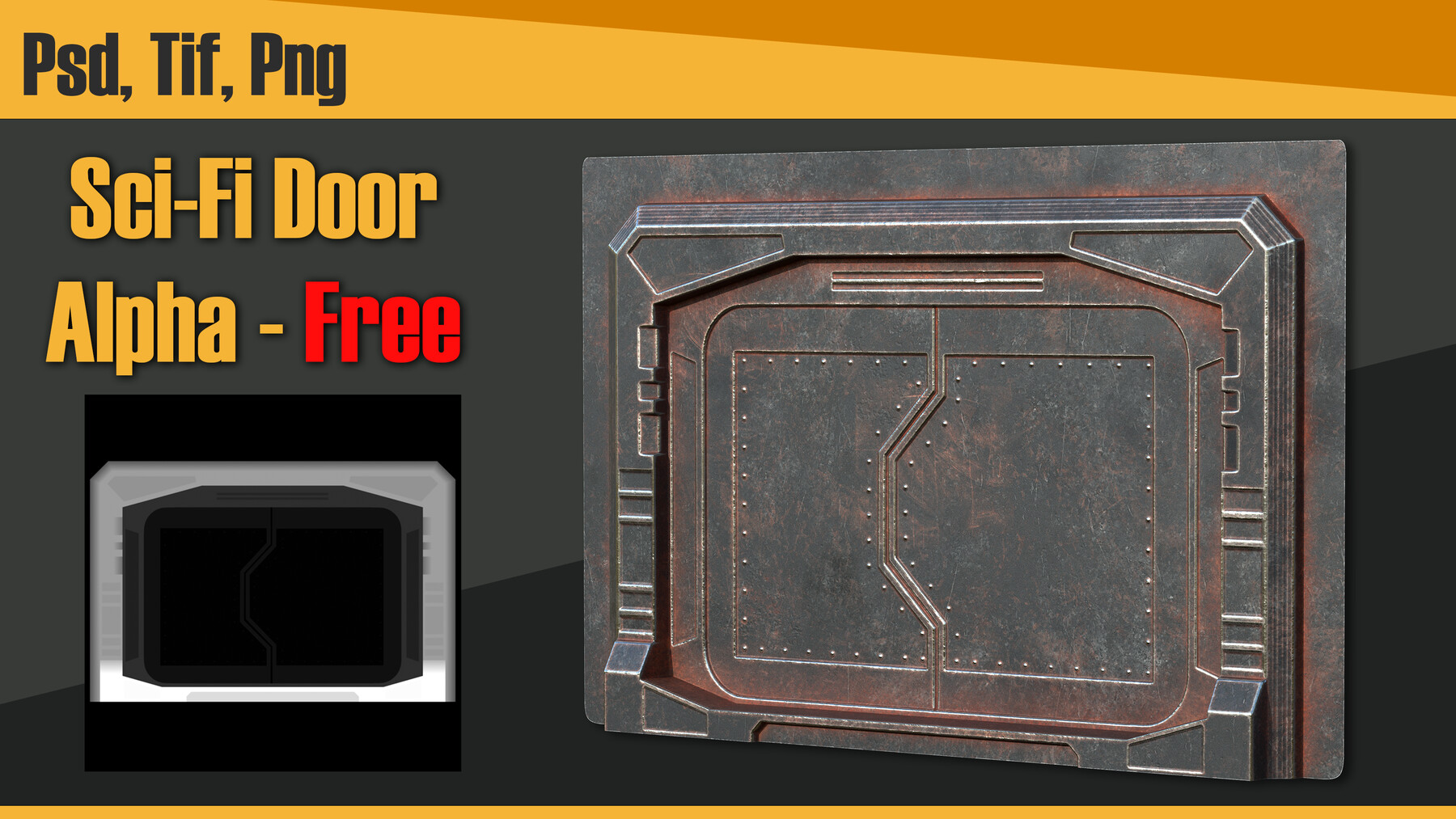 ArtStation - Sci-Fi Door Alpha - Free | Brushes