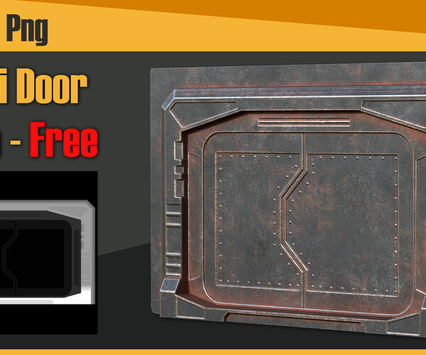 ArtStation - Sci-Fi Door Alpha - Free | Brushes