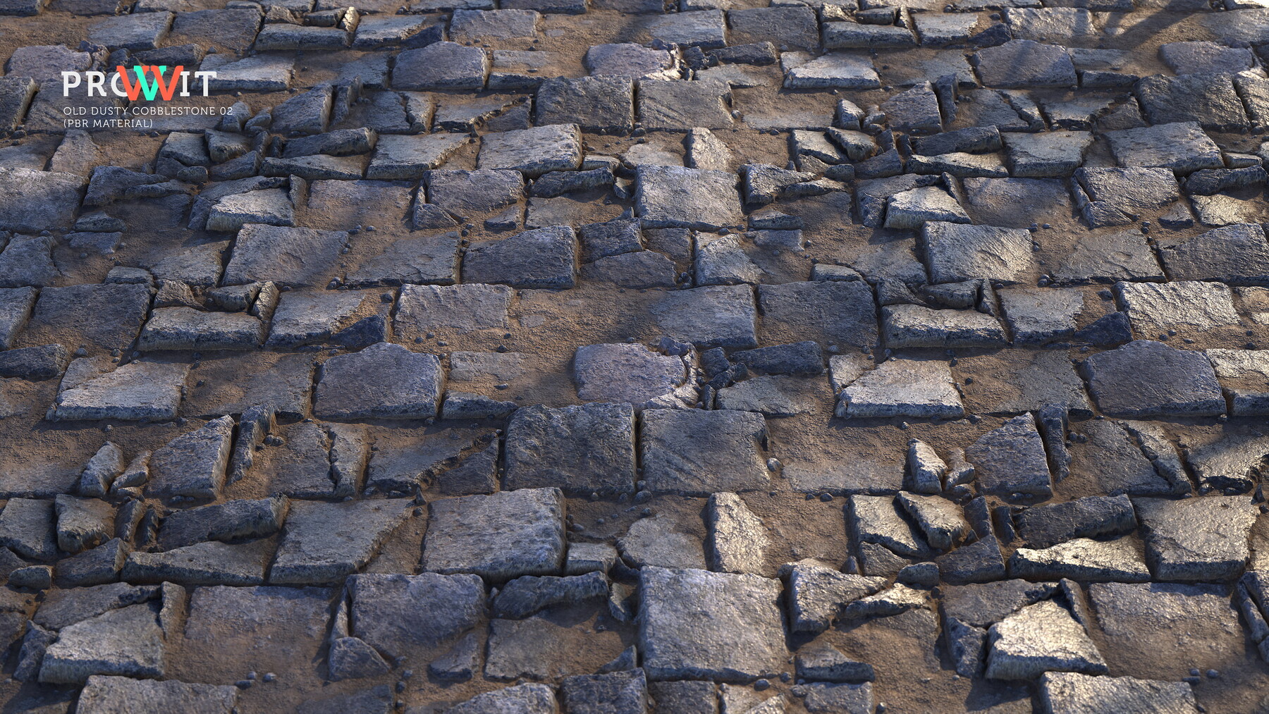 ArtStation - Old Dusty Cobblestone PBR Material (3 in 1) | Game Assets