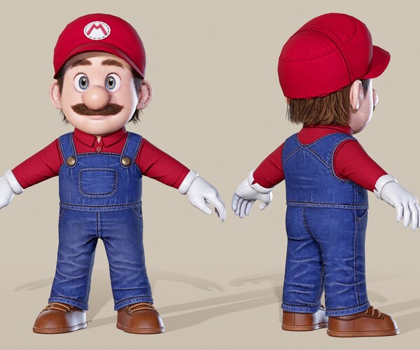 ArtStation - Super Mario Model, Mario, character, 3d model (Low Poly ...