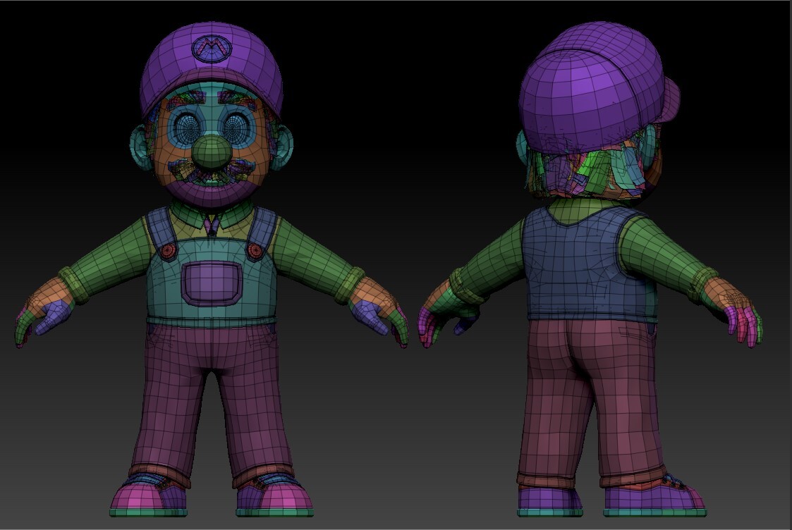 ArtStation - Super Mario Model, Mario, character, 3d model (Low Poly ...