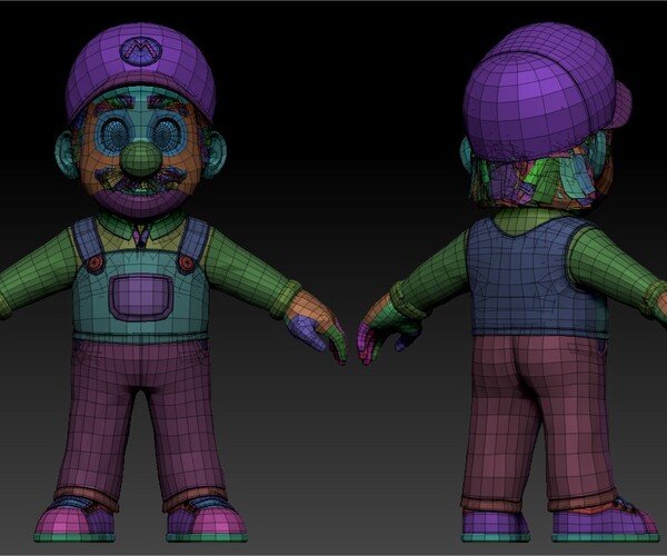 ArtStation - Super Mario Model, Mario, character, 3d model (Low Poly ...