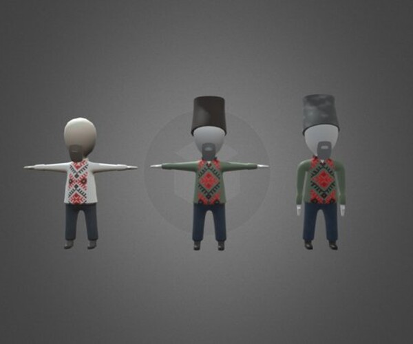 ArtStation - National Stickman 3D Pack - Characters | Game Assets