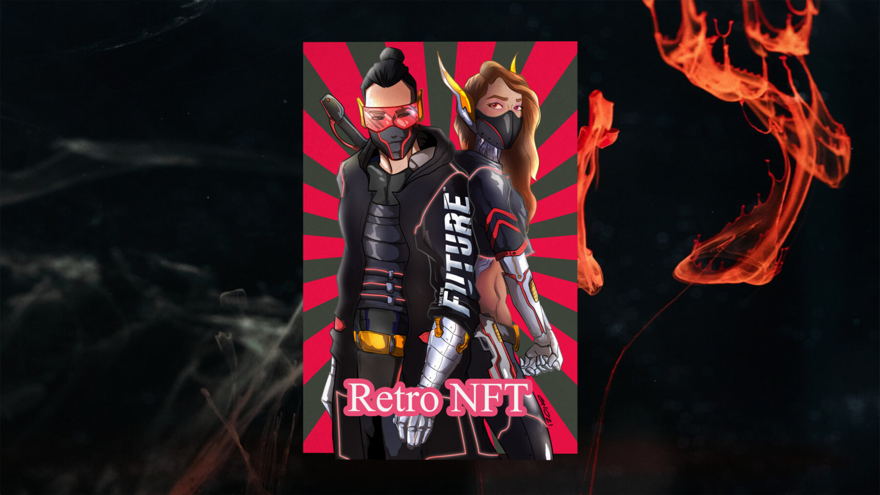 ArtStation - Retro NFT card Template V2 | Artworks