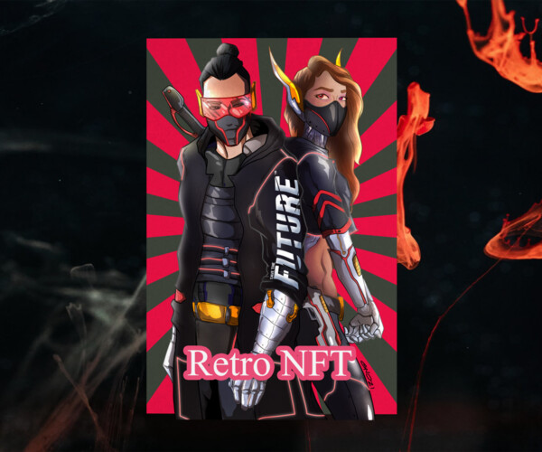 ArtStation - Retro NFT card Template V2 | Artworks