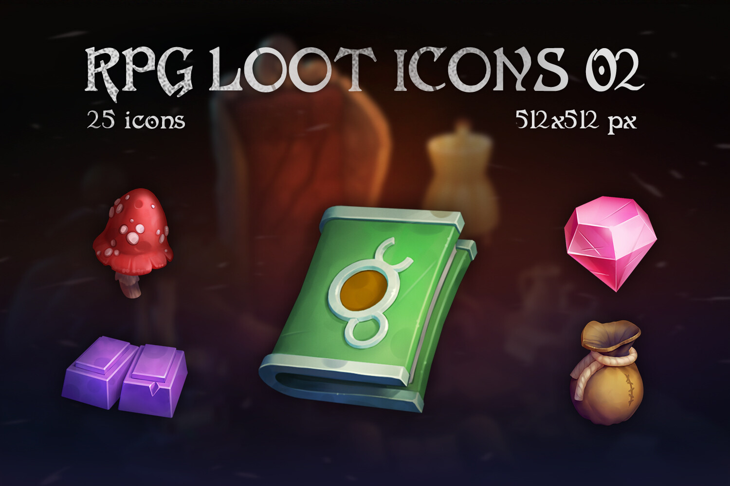 ArtStation - RPG loot icons 02 | Game Assets