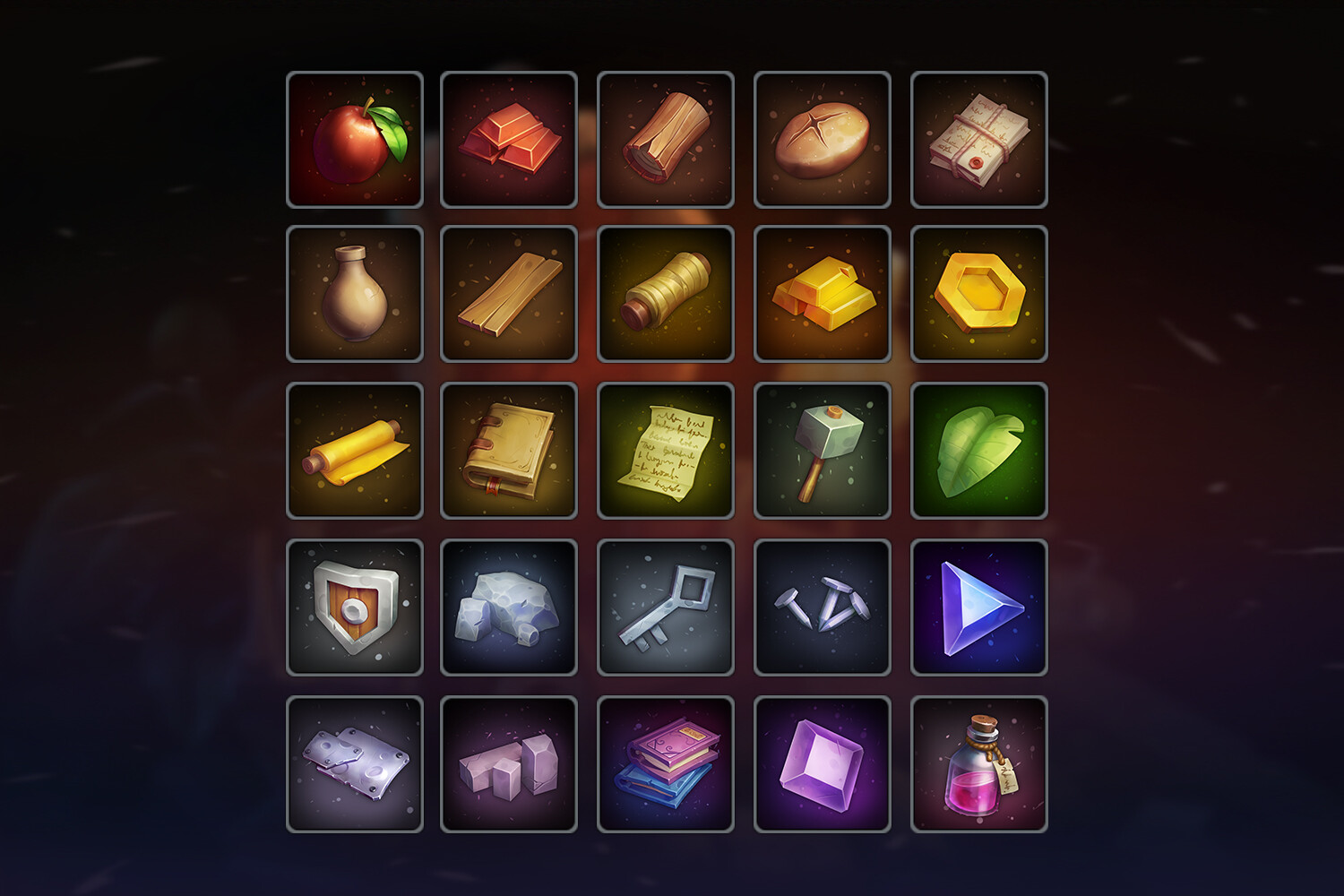 ArtStation - RPG loot icons 01 | Game Assets