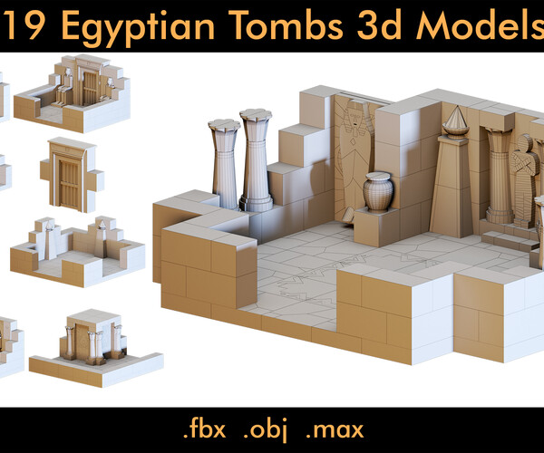 ArtStation - 19 Egyptian Tombs- 3d Model | Resources
