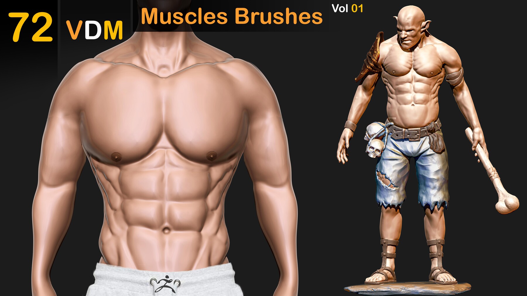ArtStation - 122 VDM Muscles Bundle ( 20% OFF ) | Brushes