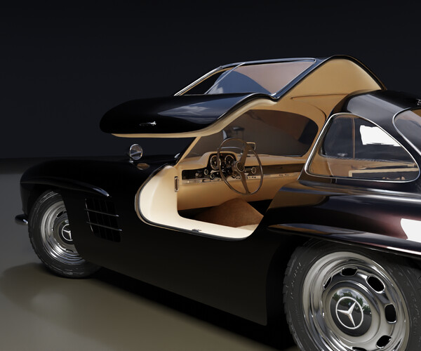 ArtStation - Mercedes Benz 300 SL Rigged with Blender Rigid Body ...