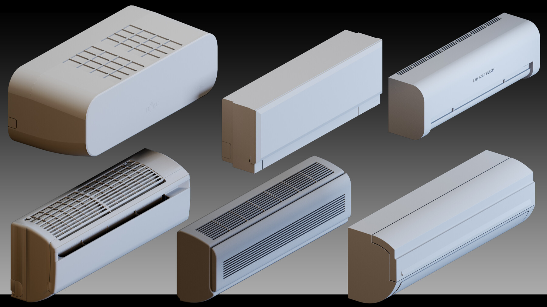 ArtStation - +110 Air conditioners- Kitbash- High detail 3d models | Resources