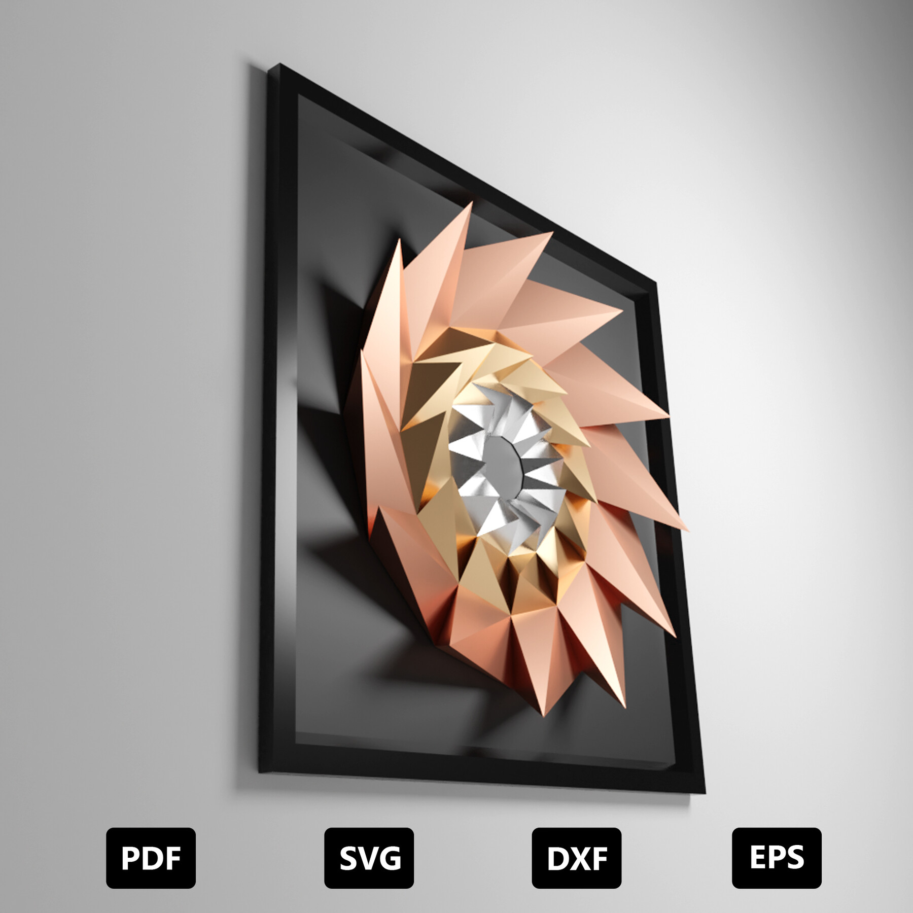 ArtStation - 3D Mandala Papercraft Template , Lowpoly Papercraft, 3D ...