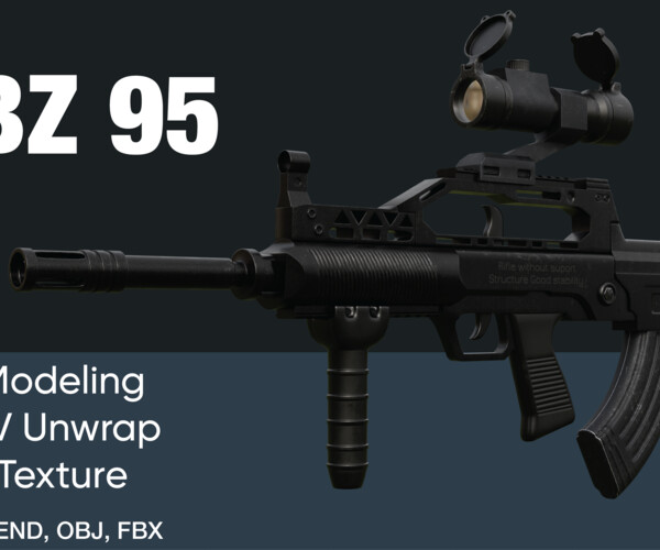 ArtStation - QBZ 95 Gun | Game Assets