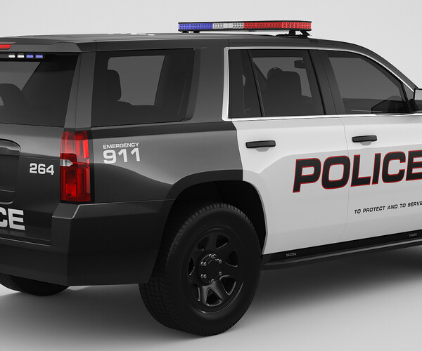 ArtStation - Chevrolet Tahoe 2018 Police | Resources