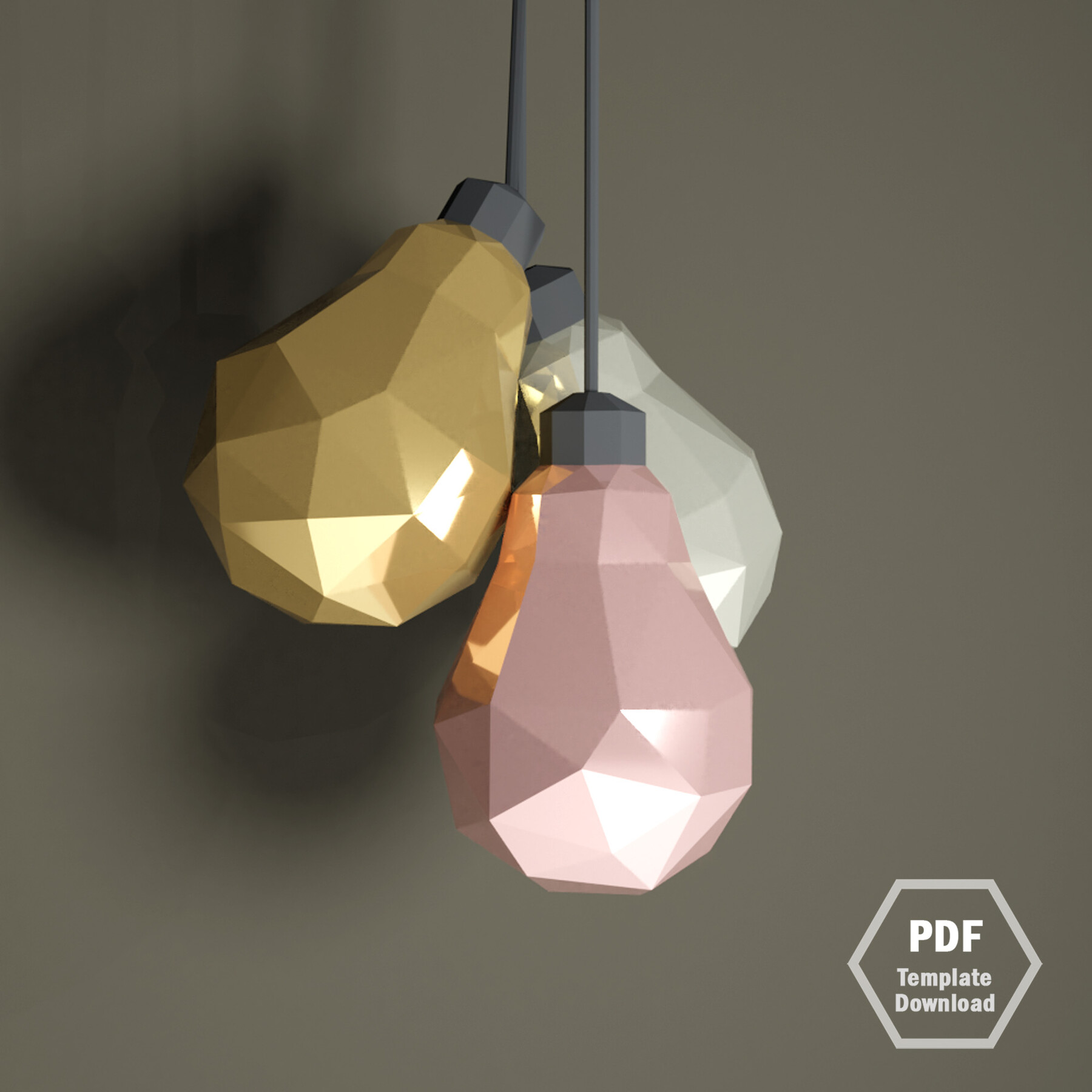 ArtStation - Lowpoly 3D Bulb/Papercraft/3D Papercraft / Papercraft Pdf ...