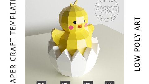 ArtStation - PDF Template of Chick in Egg / Baby Chick in egg ...