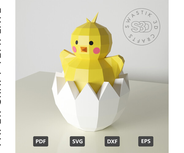 ArtStation - PDF Template of Chick in Egg / Baby Chick in egg ...
