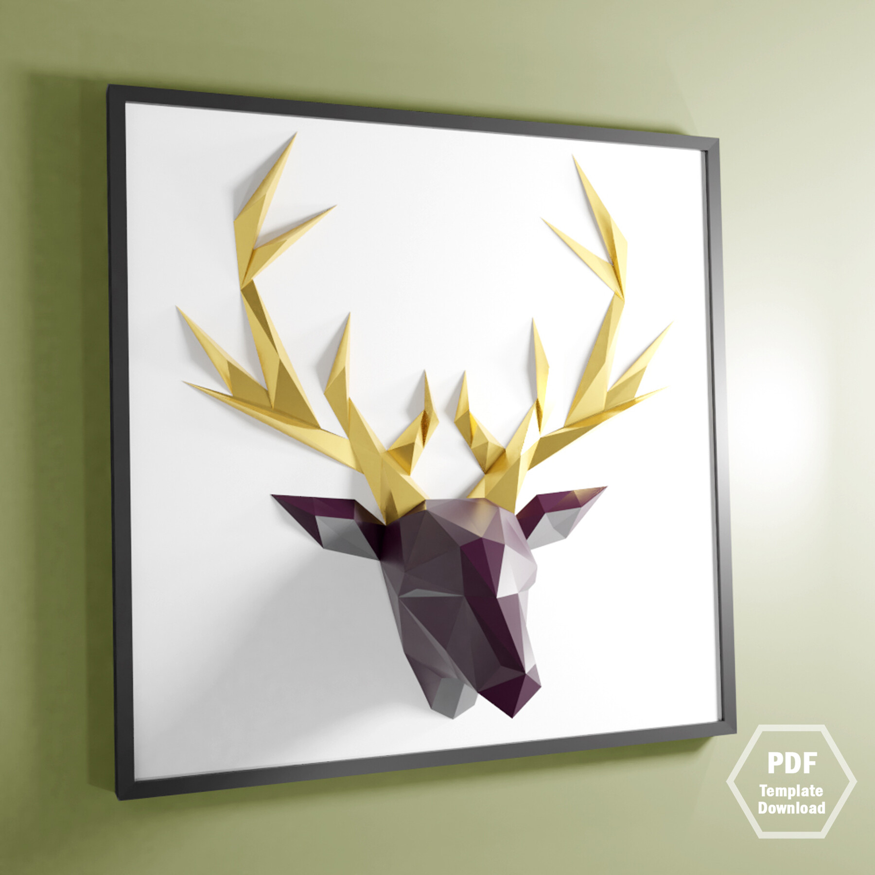 ArtStation - Papercraft 3D Deer/ 3D Papercraft Deer/ Lowpoly papercraft ...