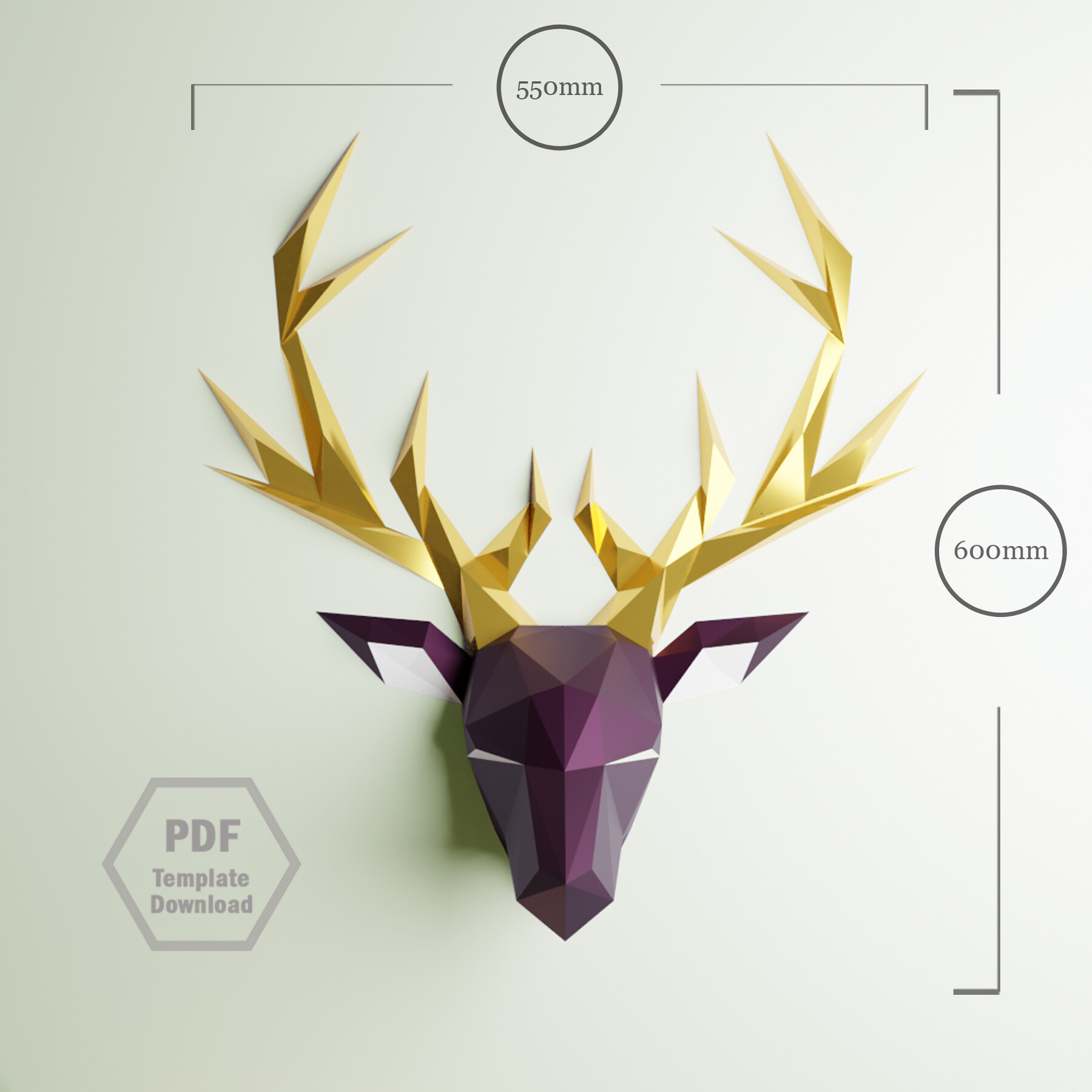 ArtStation - Papercraft 3D Deer/ 3D Papercraft Deer/ Lowpoly papercraft ...