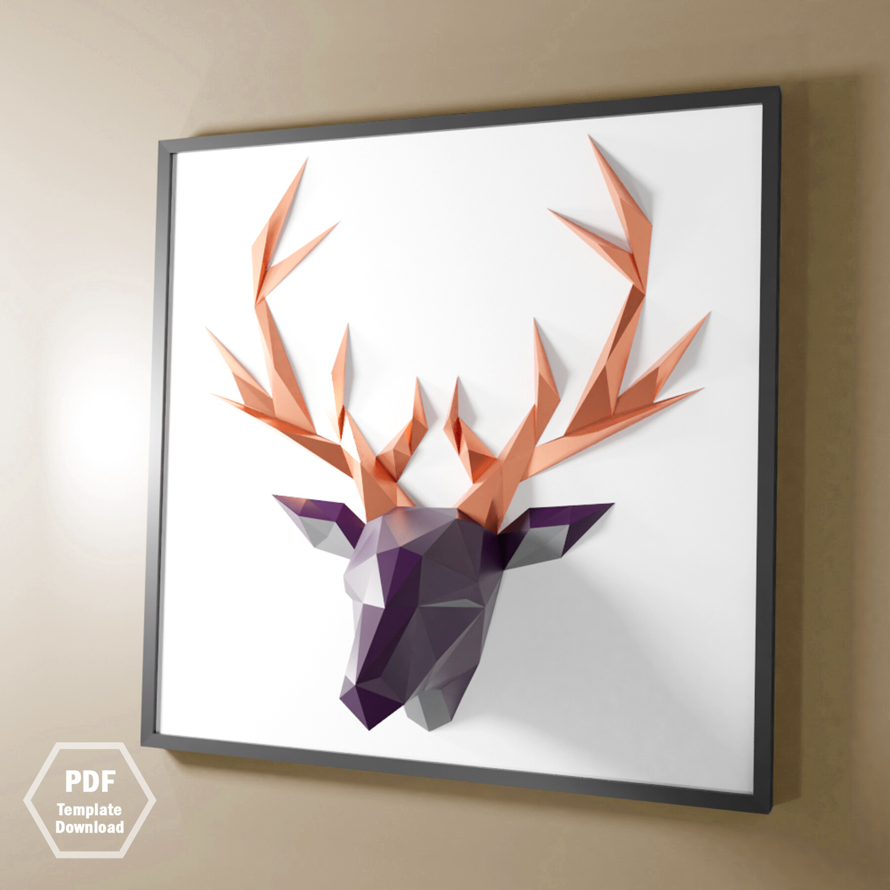 ArtStation - Papercraft 3D Deer/ 3D Papercraft Deer/ Lowpoly papercraft ...