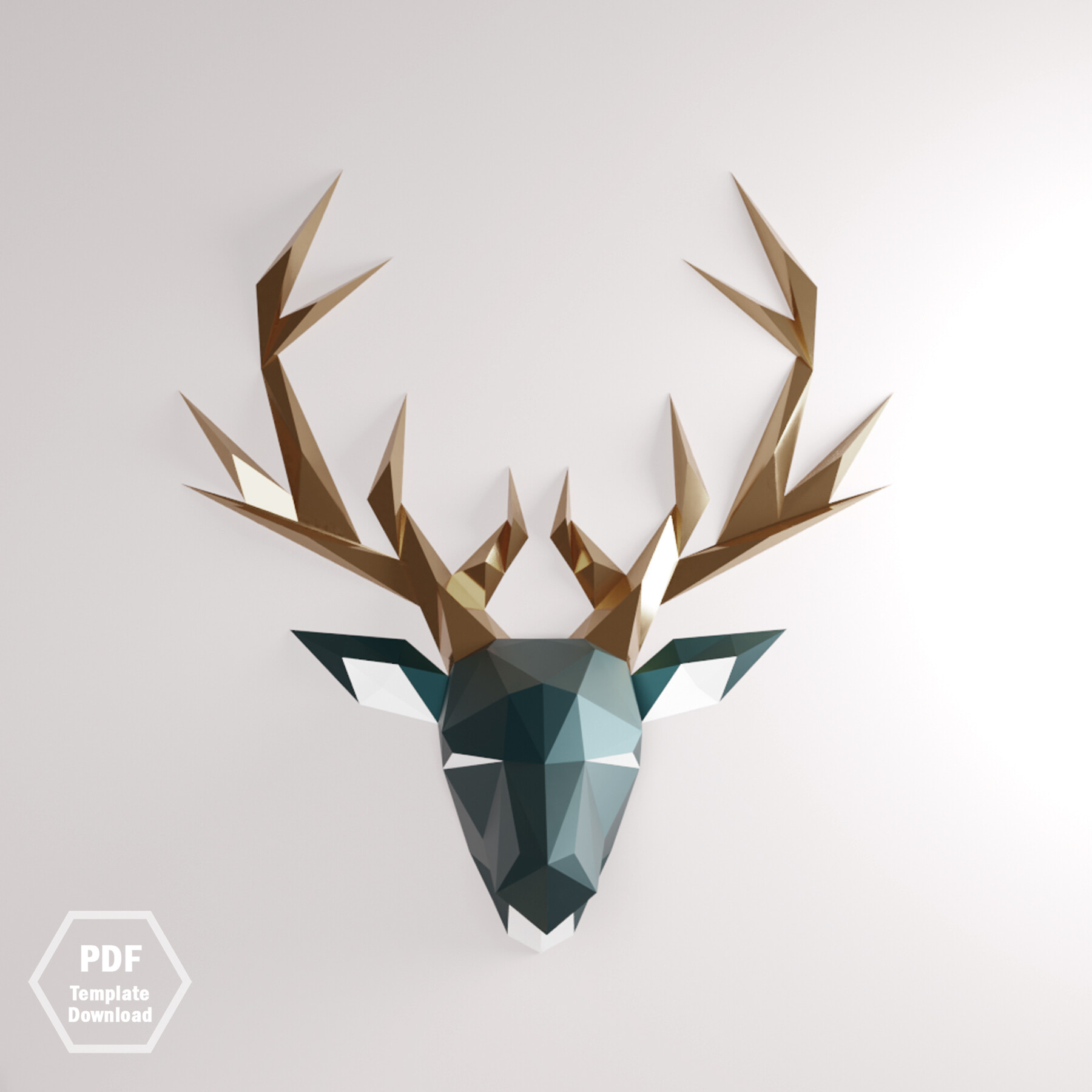 ArtStation - Papercraft 3D Deer/ 3D Papercraft Deer/ Lowpoly papercraft ...