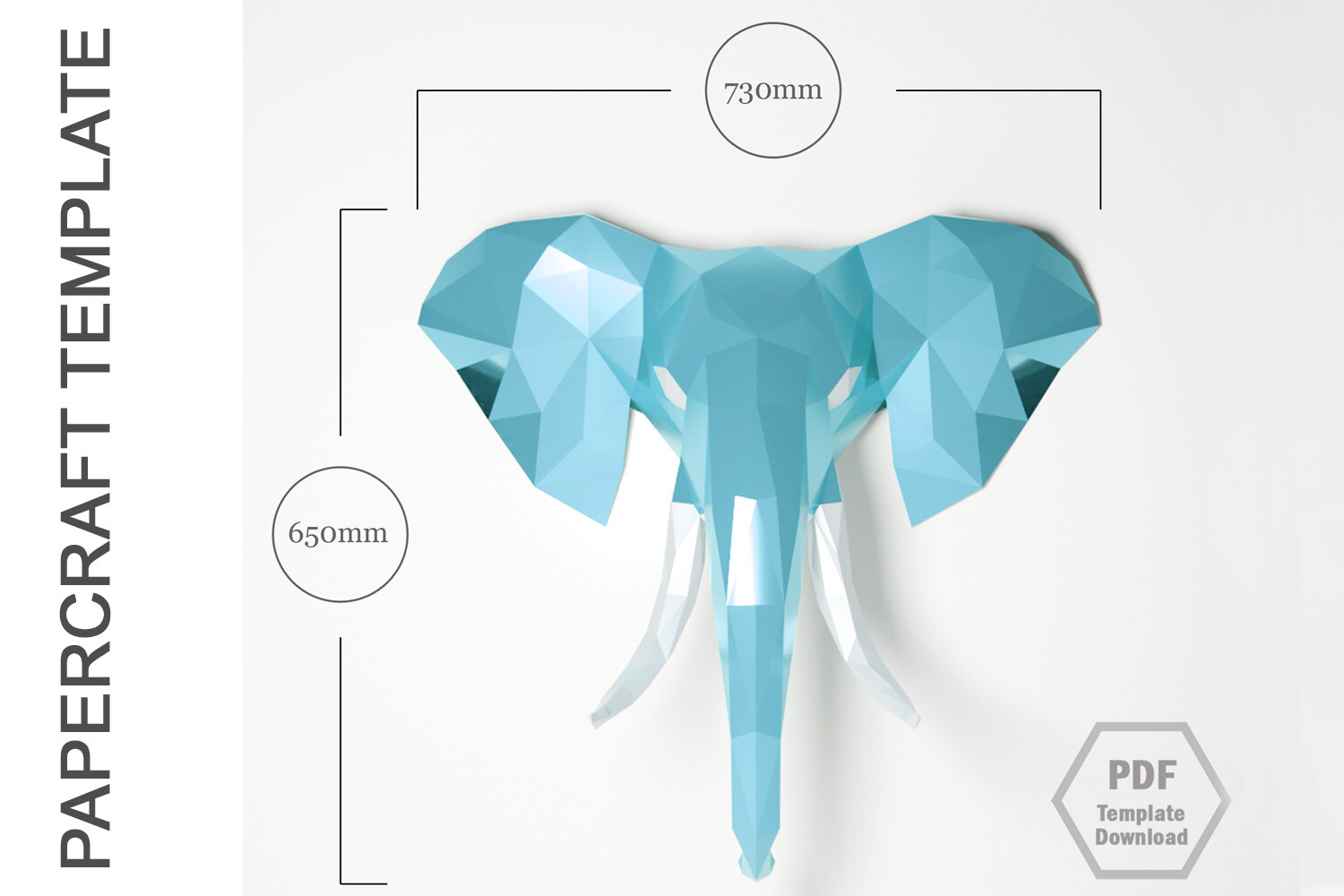ArtStation - Elephant Papercraft DIY Home Decor PDF Template/Papercraft ...