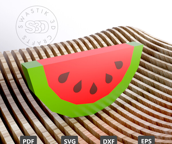 ArtStation - PDF Template of Watermelon Fruit / Lowpoly Watermelon ...