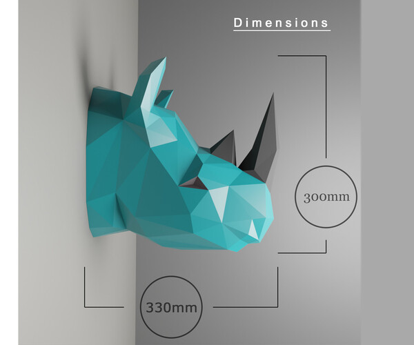 ArtStation - Rhino Papercraft/Paper craft/3D Papercraft/3D rhinoceros ...
