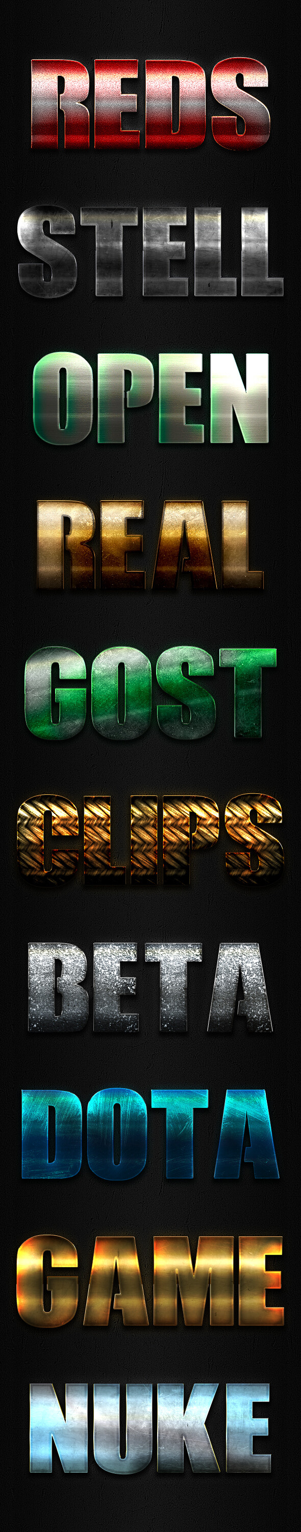 ArtStation - 10 Glowing Light Text Effect Bundle PSD-Vol 04 | Artworks